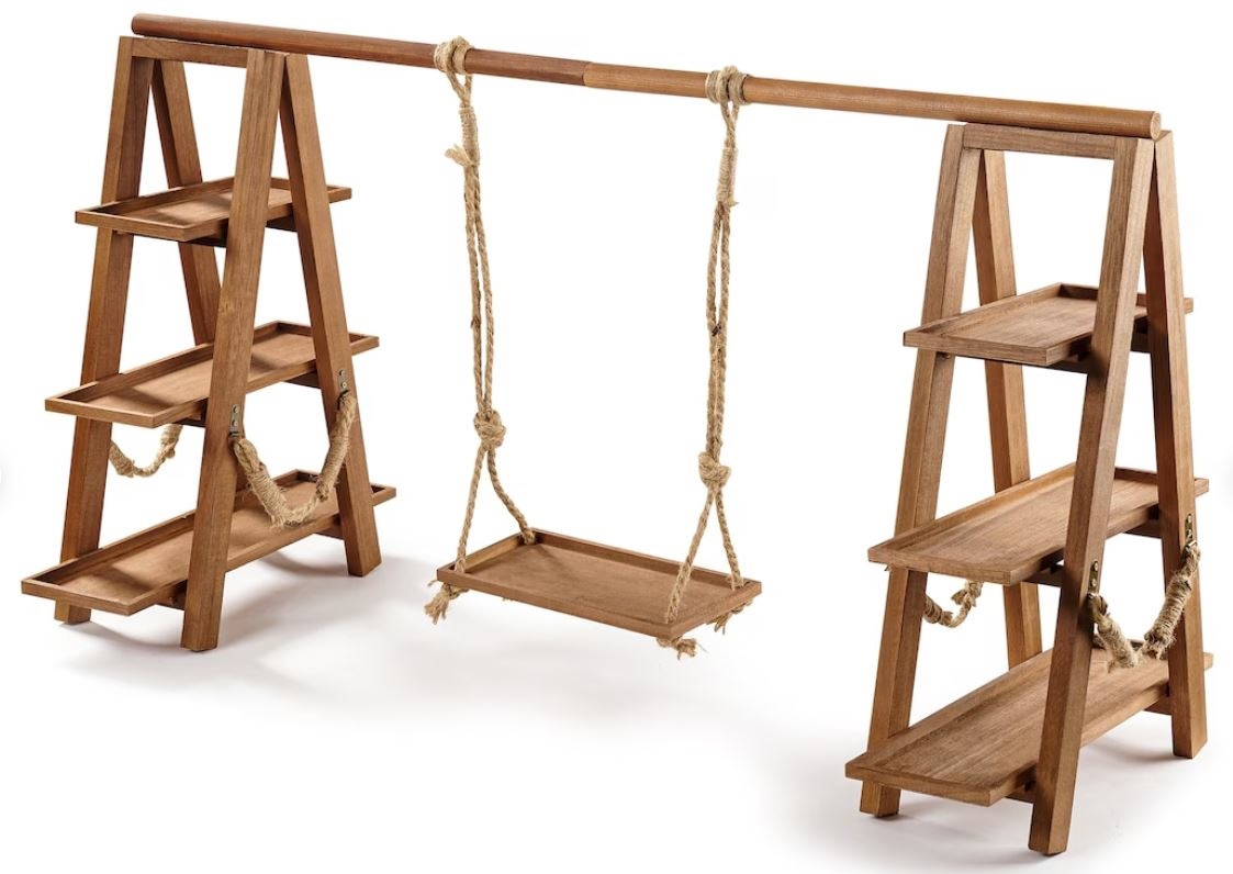 3 TIER DOUBLE DISPLAY STAND SWING - Event Hire in Bermuda